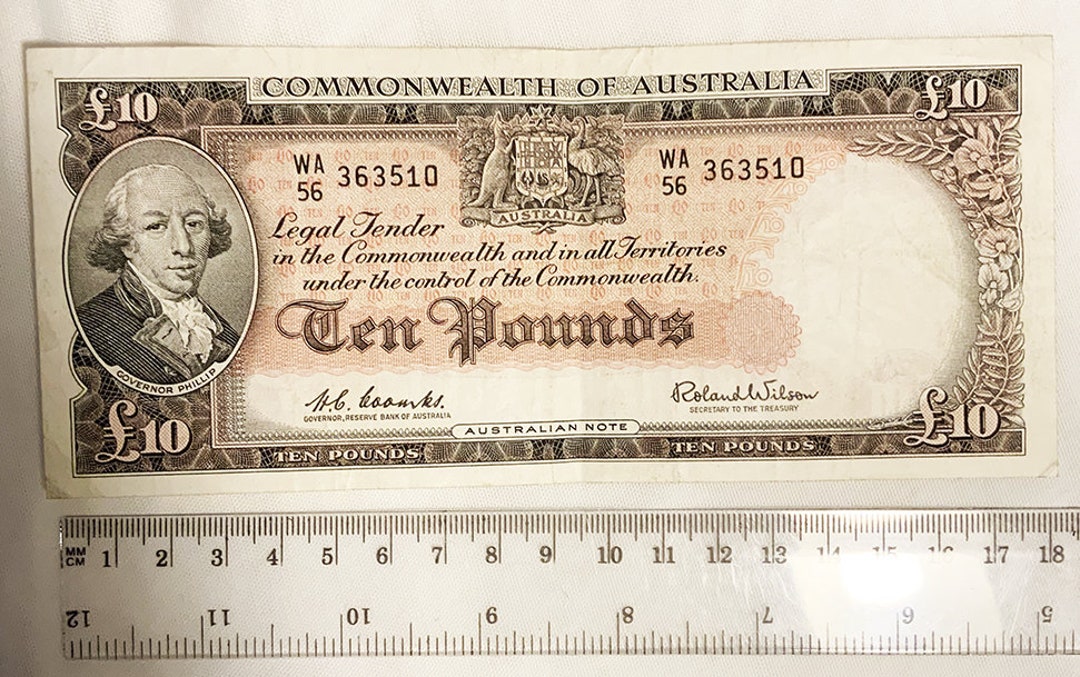 RARE Australian 10 Pound Note 1961 Issue EF Condition - Etsy
