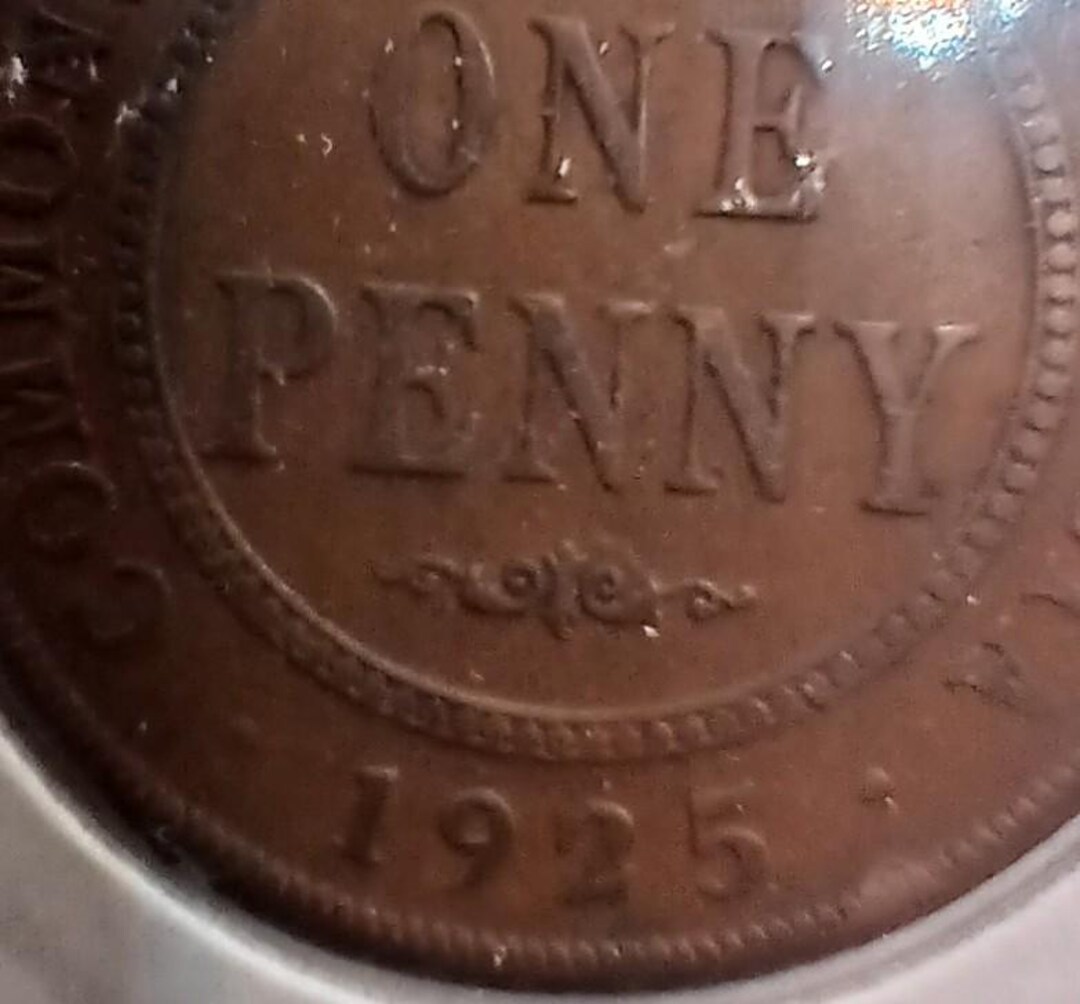 Rare AUSTRALIAN PENNY 1925 Fine+ 6 Pearls A Nice Example - Etsy Australia