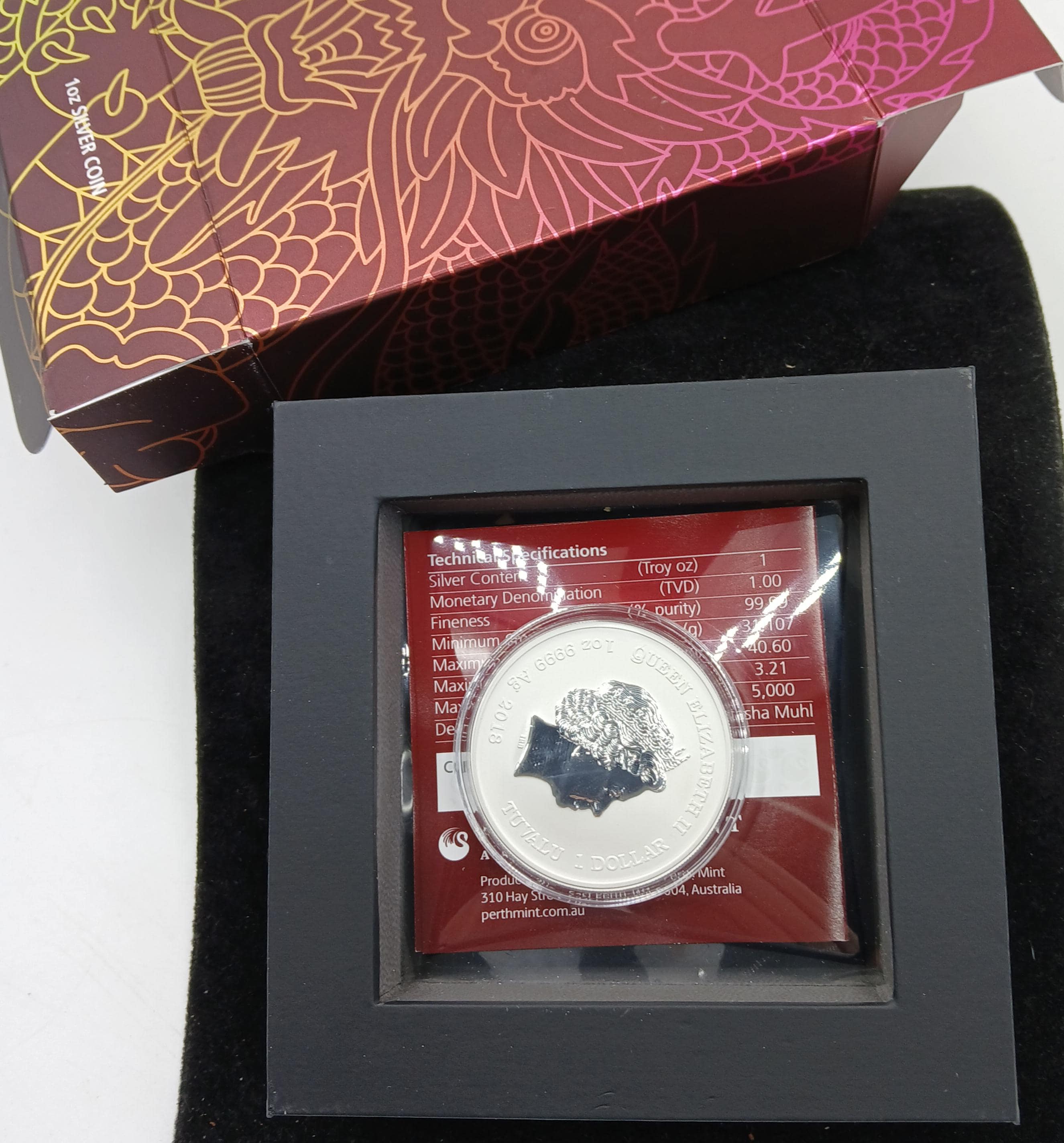 2018 PERTH MINT PROOF Silver Coin 1 Troy Oz 999 Fine Tuvalu Coin - Etsy ...