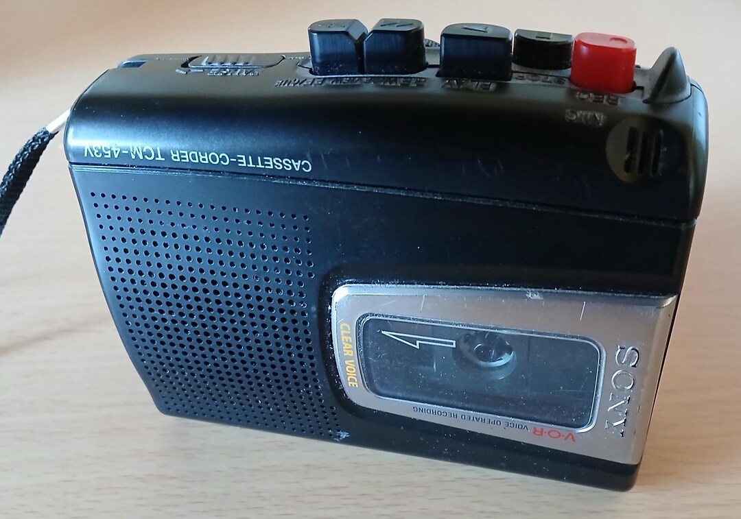 Vintage SONY Hand-held CASSETTE Recorder/player - Working 1980's - Etsy