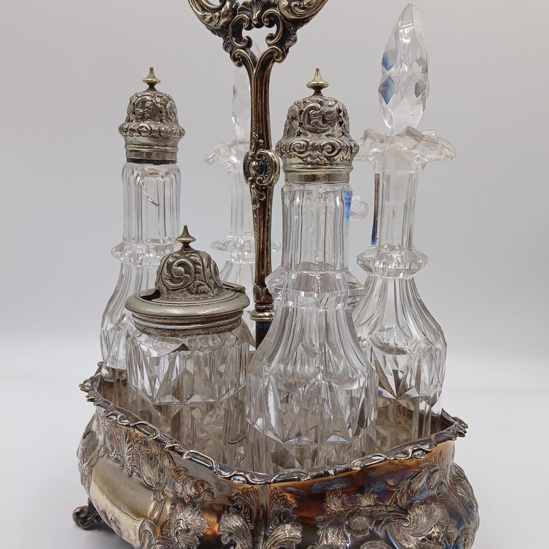 Vintage Antique Cruet Set - Etsy