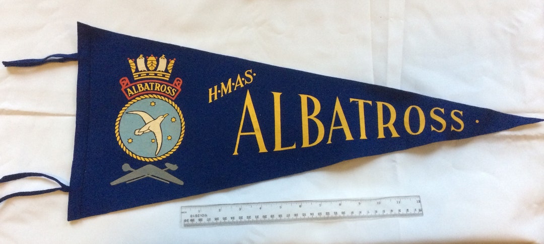 Vintage Australian Ship Felt Pennant HMAS ALBATROSS - Etsy