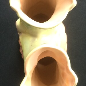 Australian Vintage PATES Pottery - Double VASE Lusterware Pink Yellow ...