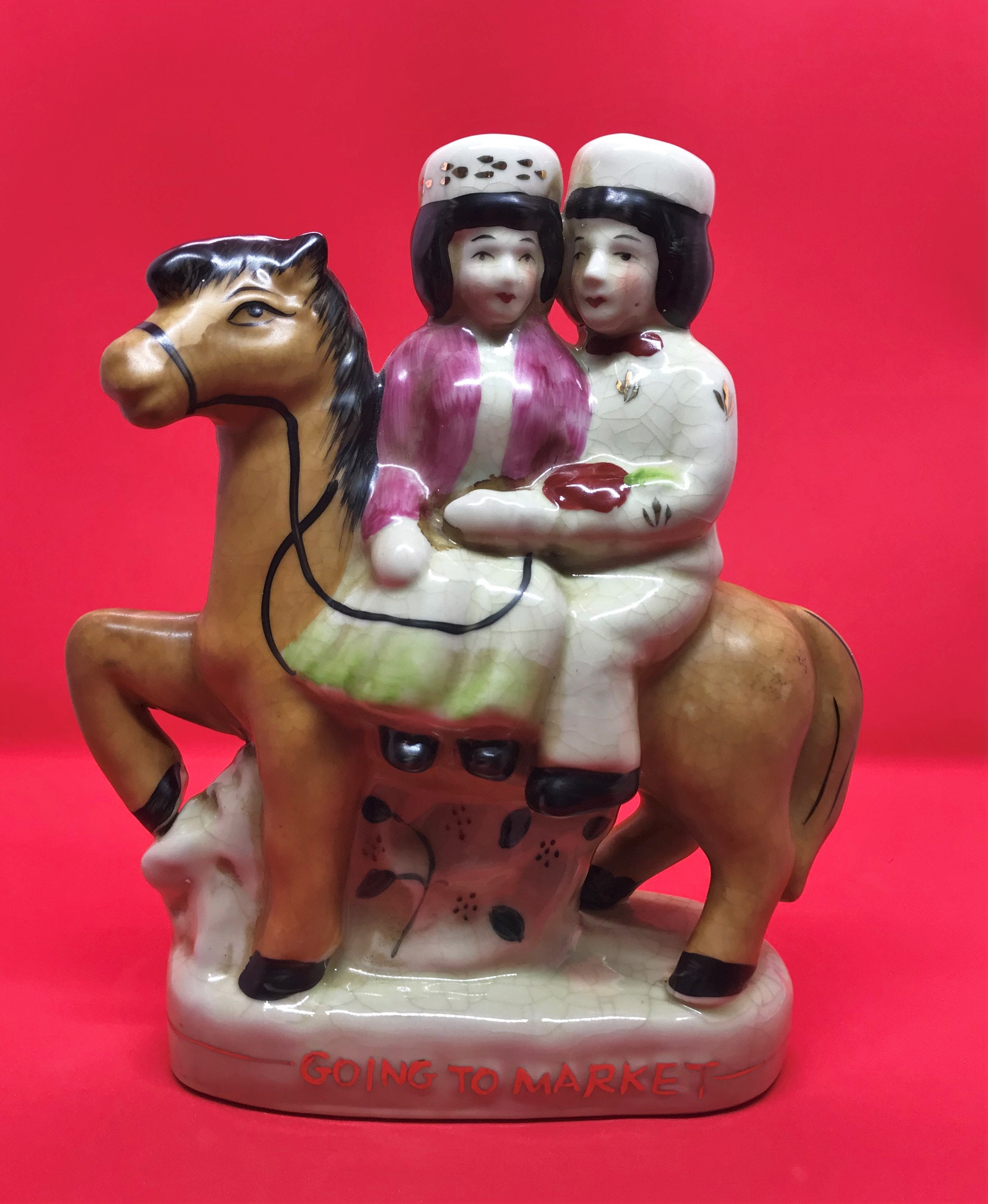 ANTIQUE Victorian Stafford Shire Figurine Going to Market - Etsy UK