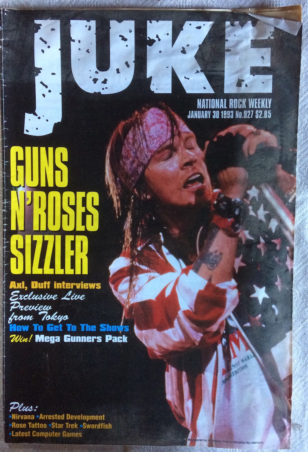 JUKE Guns N Roses Music Magazine Australian 1980's EX Cond - Etsy