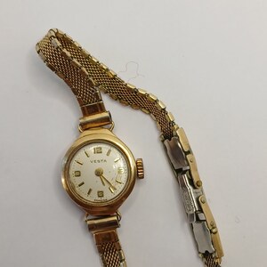 Vintage 9ct GOLD VESTA Ladies Windup Watch 1964 Swiss 17 Jewel Incabloc ...