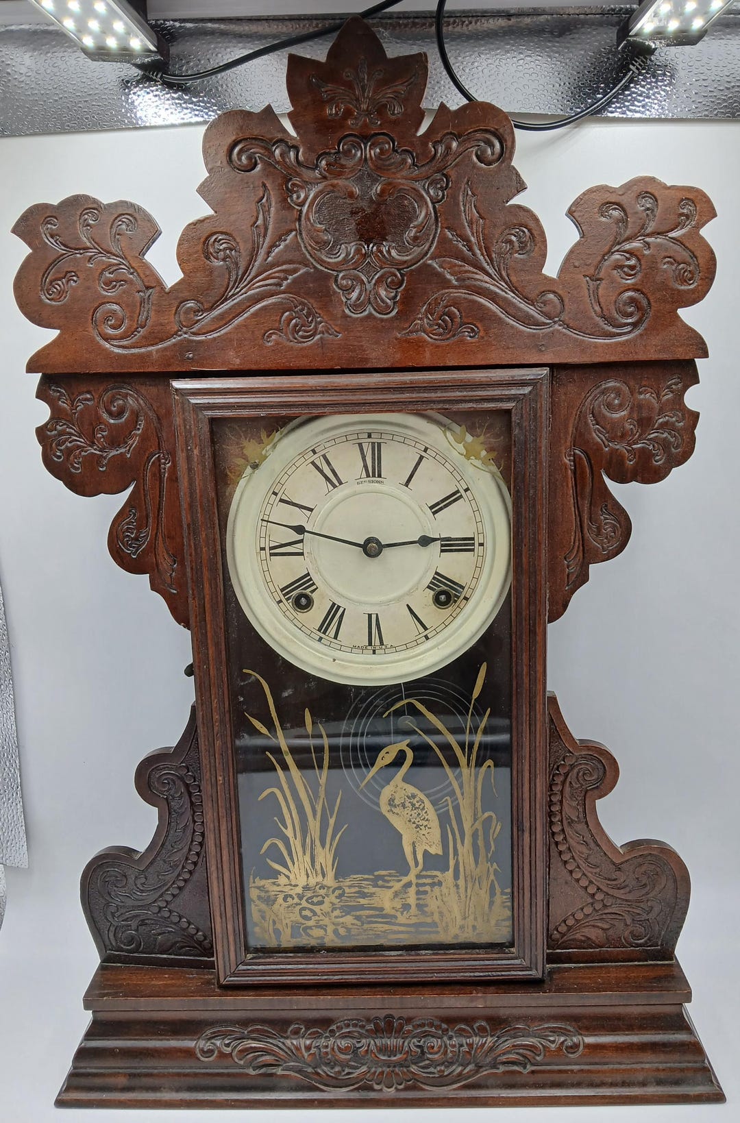 Antique Sessions Pendulum Chiming 'gingerbread' Clock Made in ...