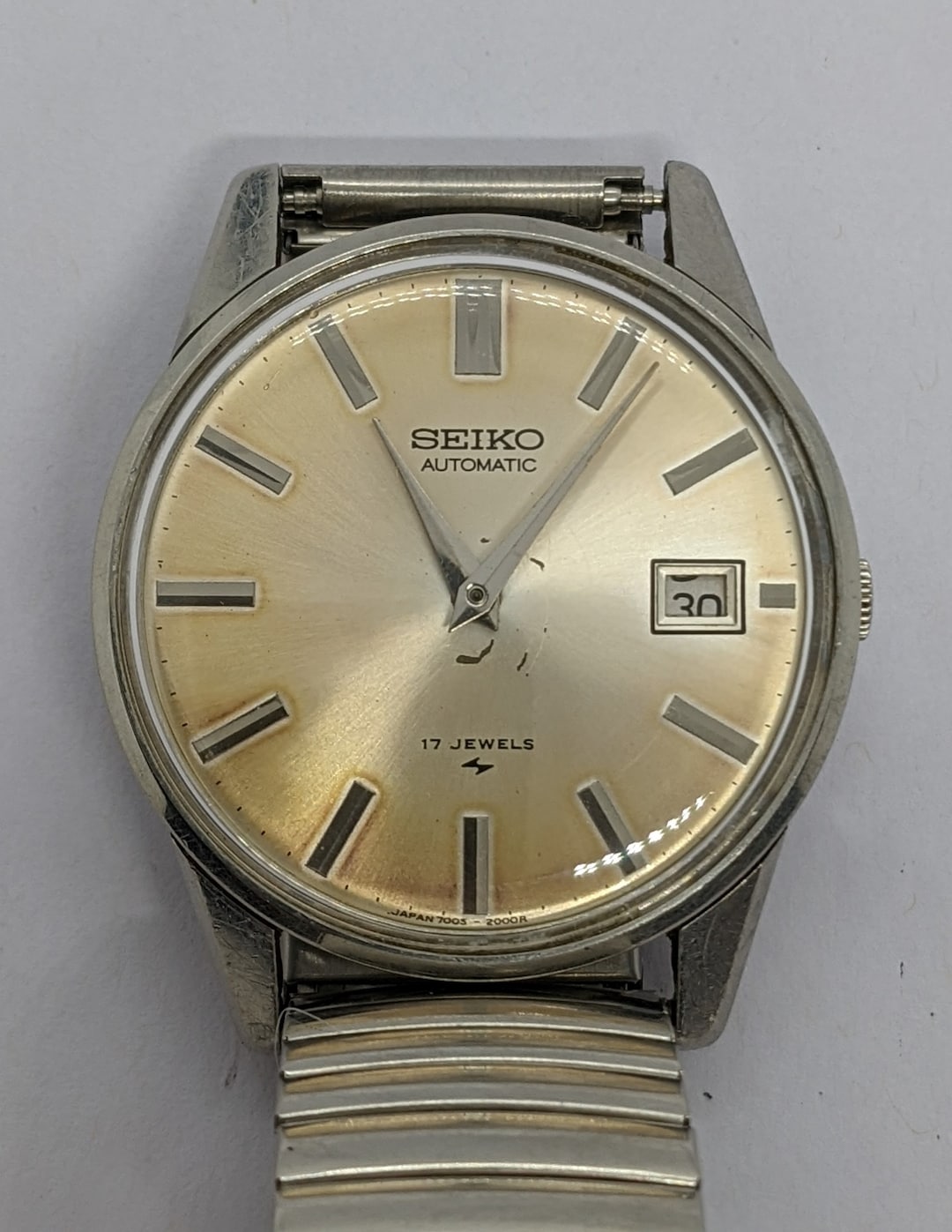 Vintage SEIKO AUTOMATIC Gents Watch 17 Jewel Date 1970's - Etsy