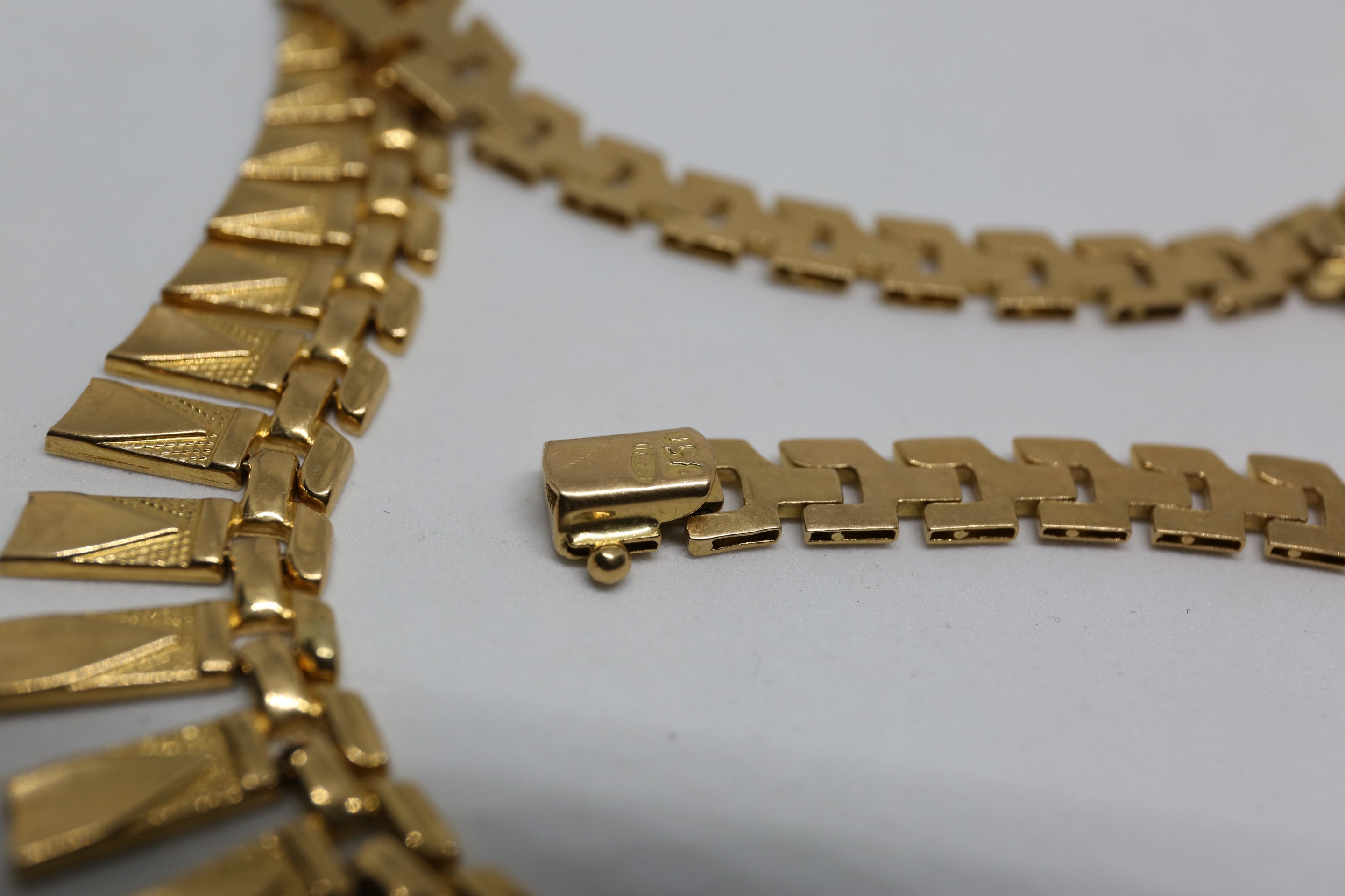 STUNNING 18ct Solid Gold cleopatra Style Necklace - Etsy