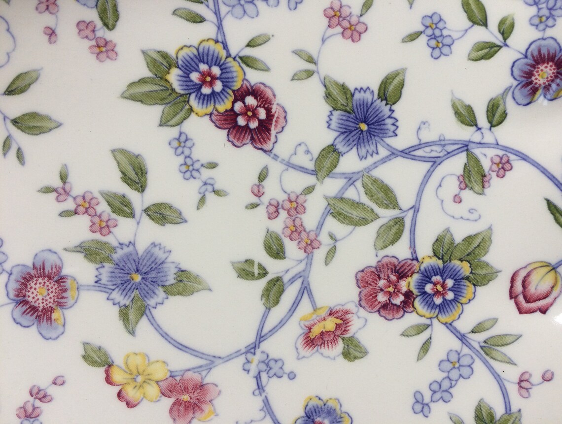 Vintage TOMINAGA Original PLATTER Large Flower Design Plate | Etsy