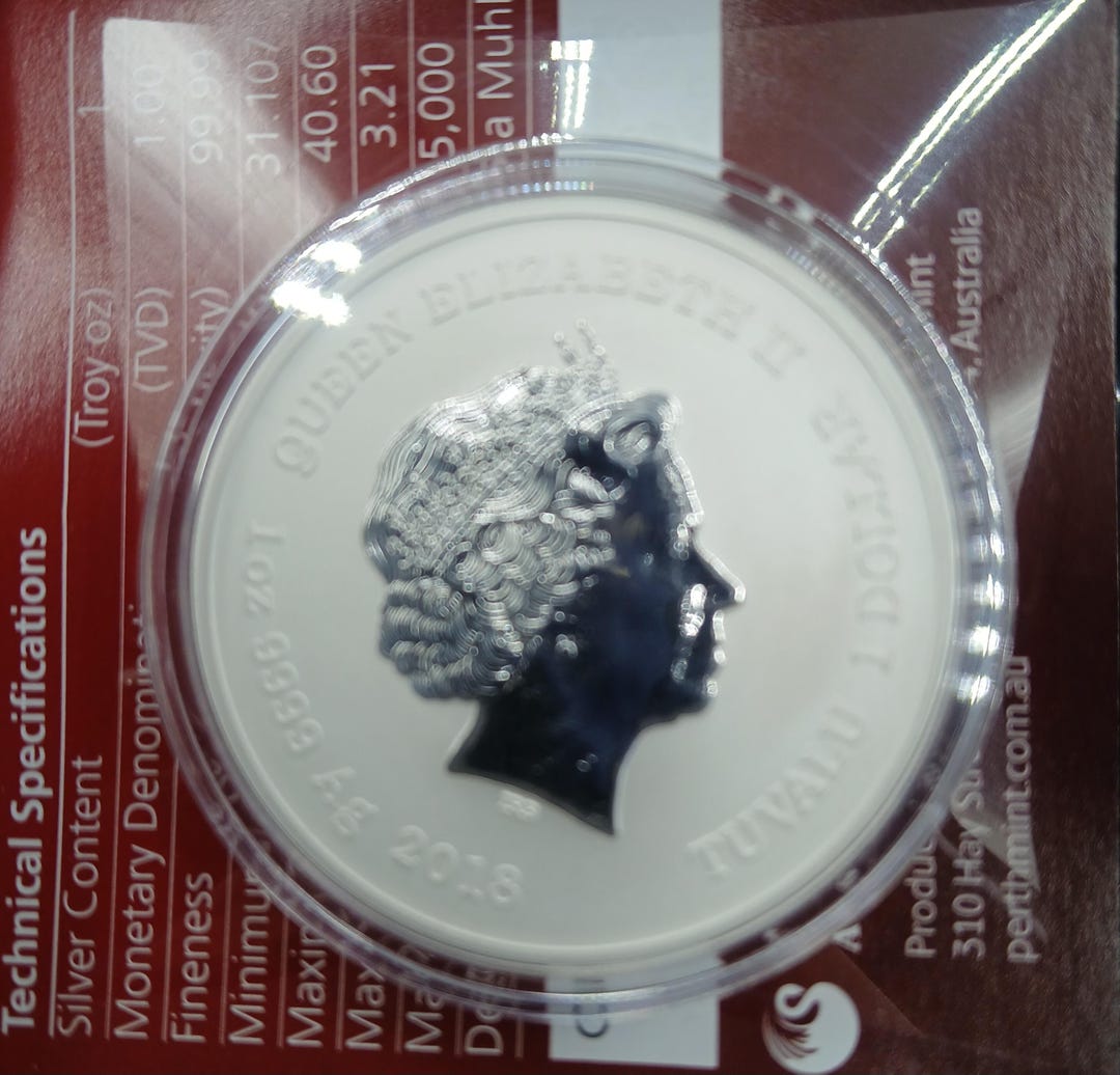 2018 PERTH MINT PROOF Silver Coin 1 Troy Oz 999 Fine Tuvalu Coin - Etsy ...