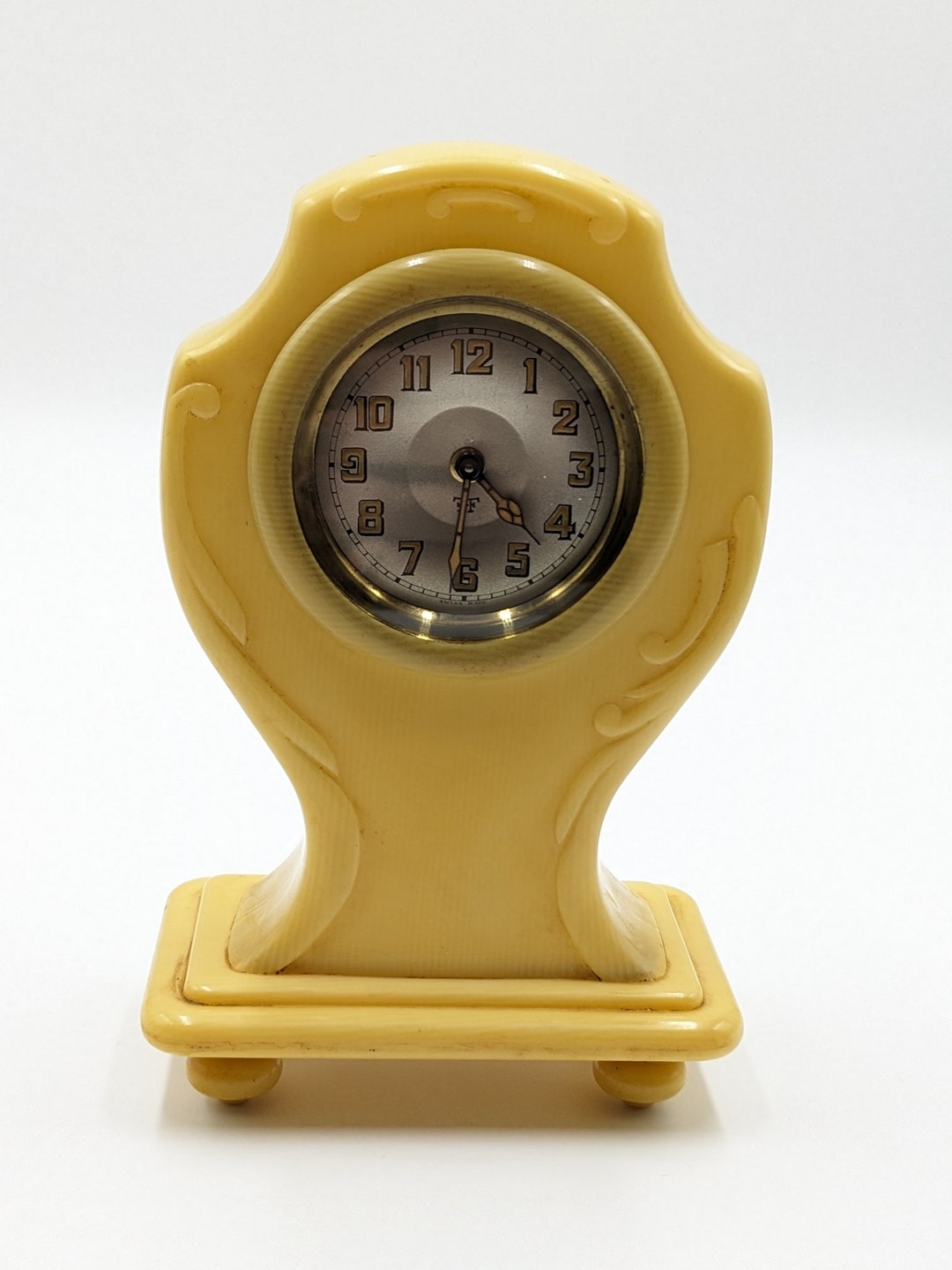 Swiss-made Mantlepiece/kitchen Small Wind-up Clock Working Well - Mid ...