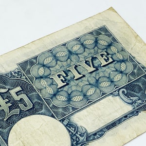 RARE Australian 5 Pound Note 1952 Issue F/VF - Etsy