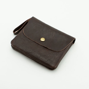 Small Leather Pouch Minimalist Wallet Womens Leather Coin Purse Slim ...