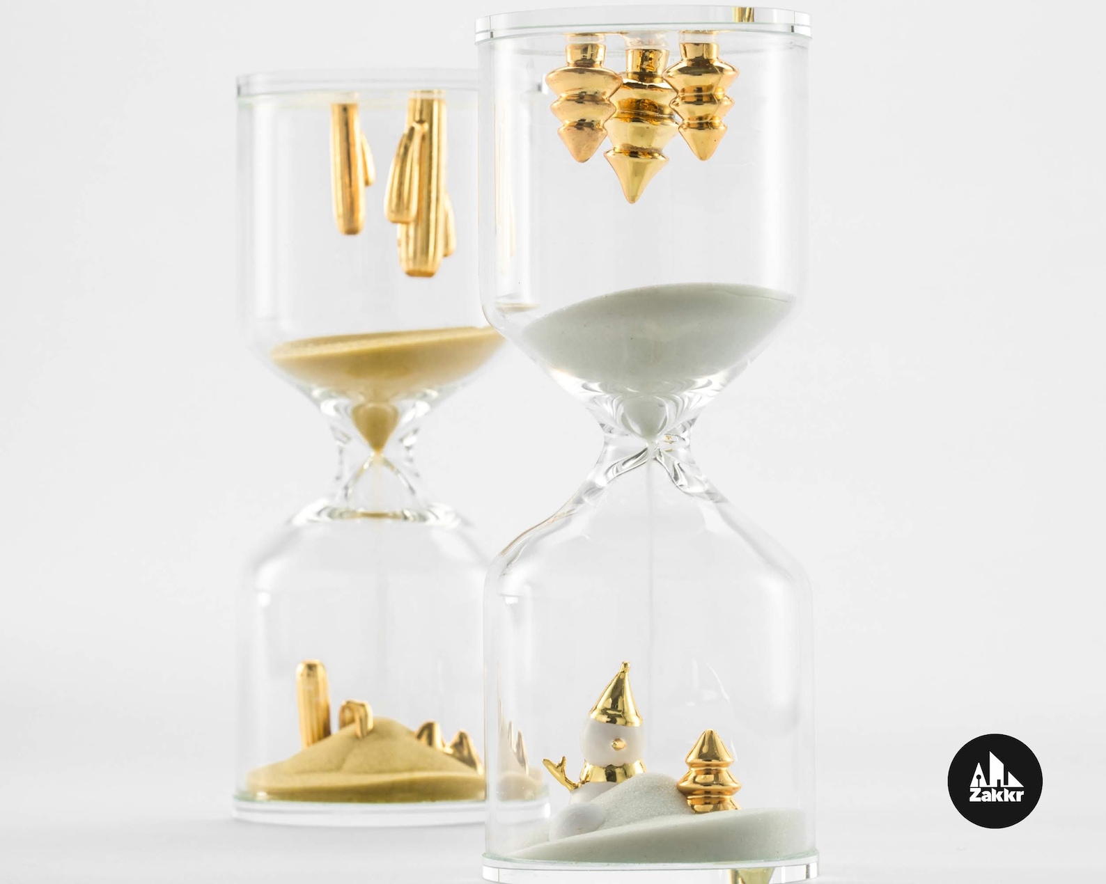 Hourglass Timer Christmas Ornaments Gift Sand Clock Deco Noel Snowman ...