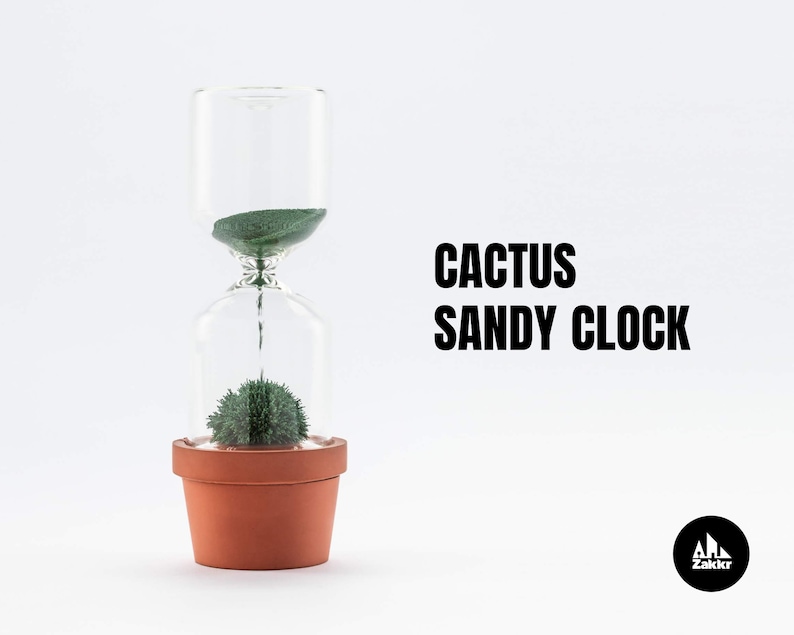 Hourglass Timer Cactus Plant Sand Hourglass Cacti Hour Glass | Etsy