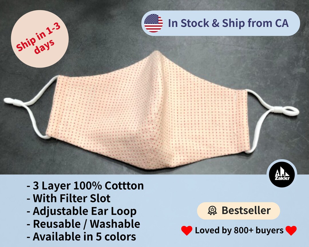 Adjustable Face Masks With Filter Slot Mask Reusable Mouth Mask With ...