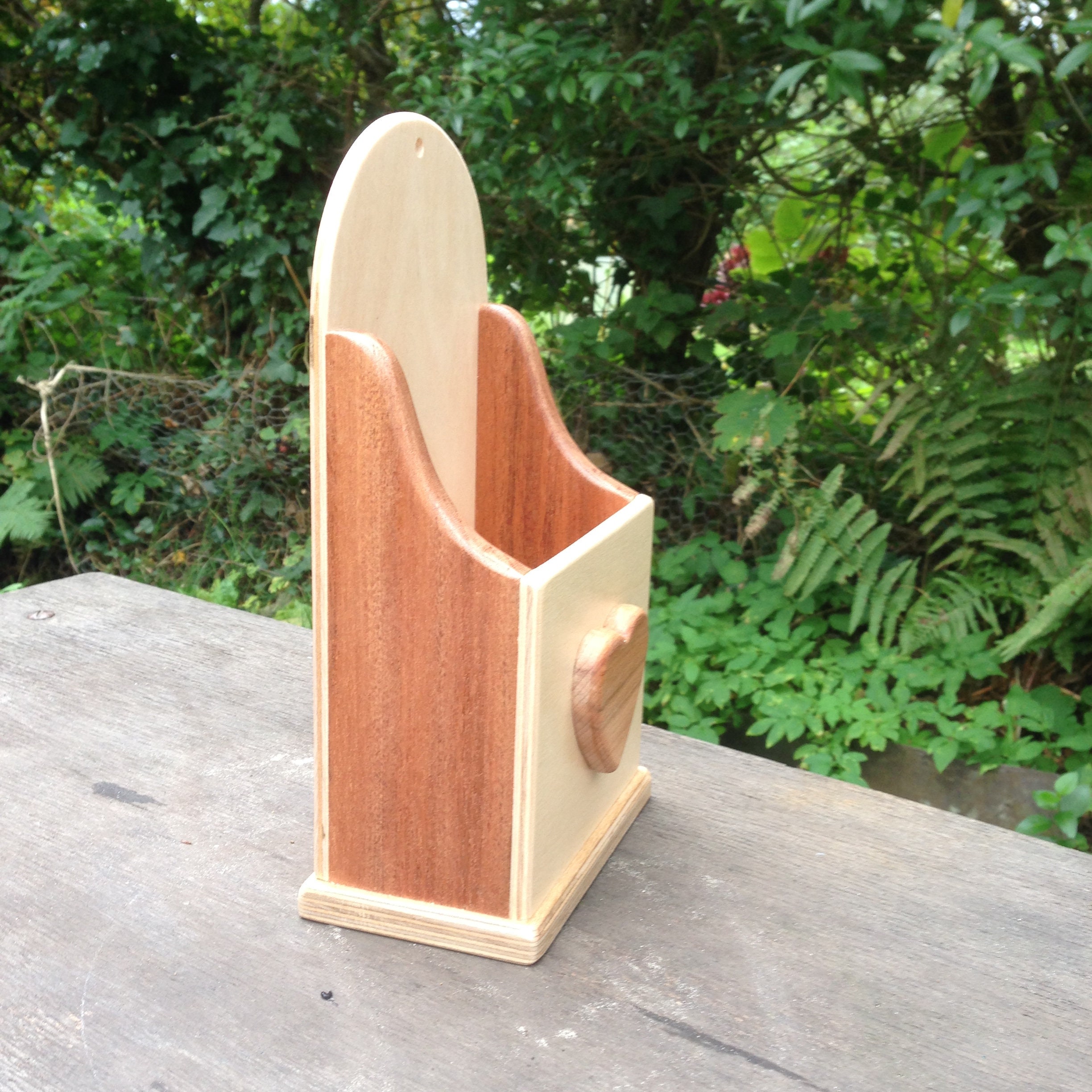 Utensil box a hand made kitchen utensil box in contrasting | Etsy