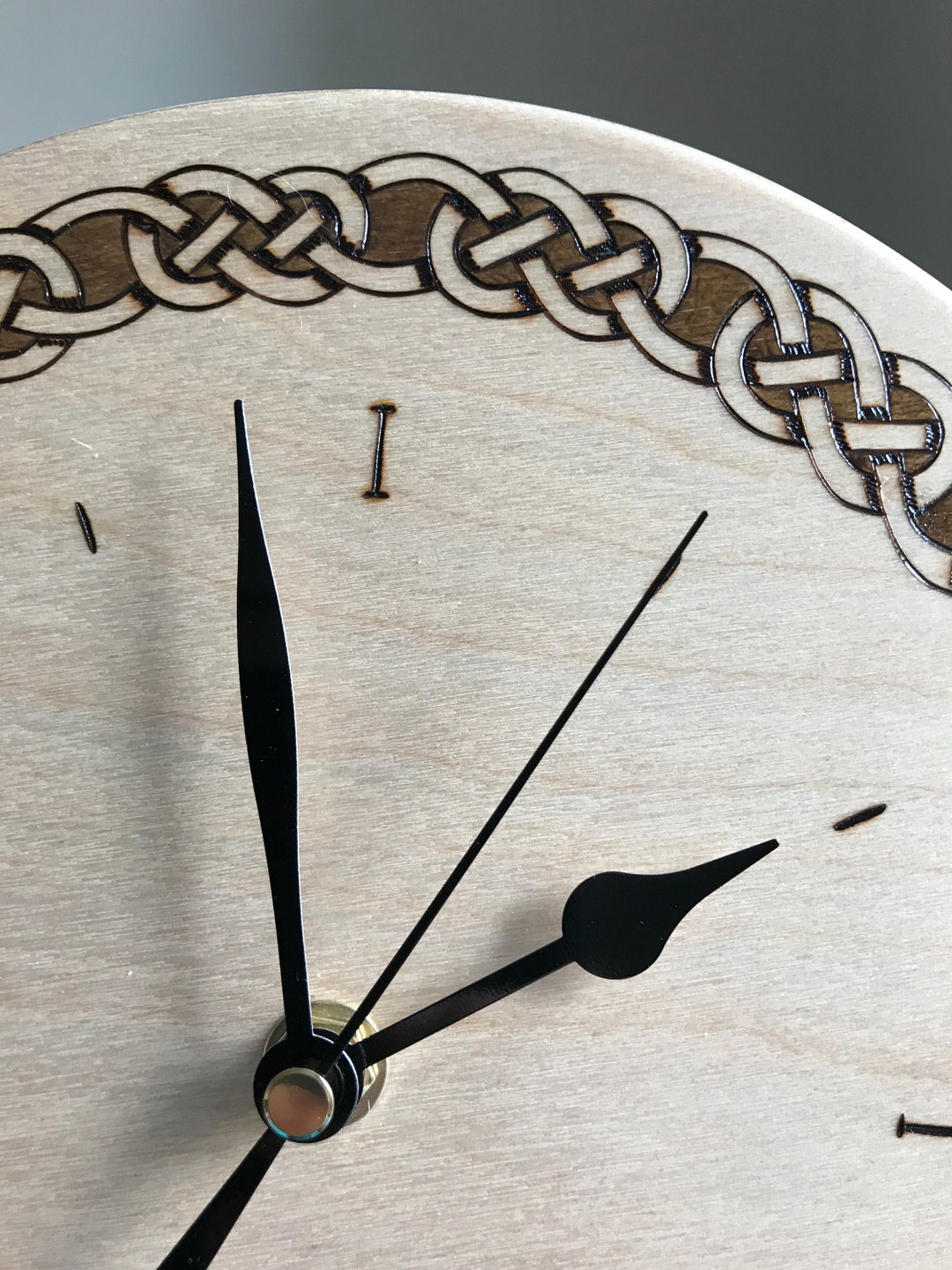 Celtic Clock a Hand Made Clock With Pyrographed Celtic Design - Etsy