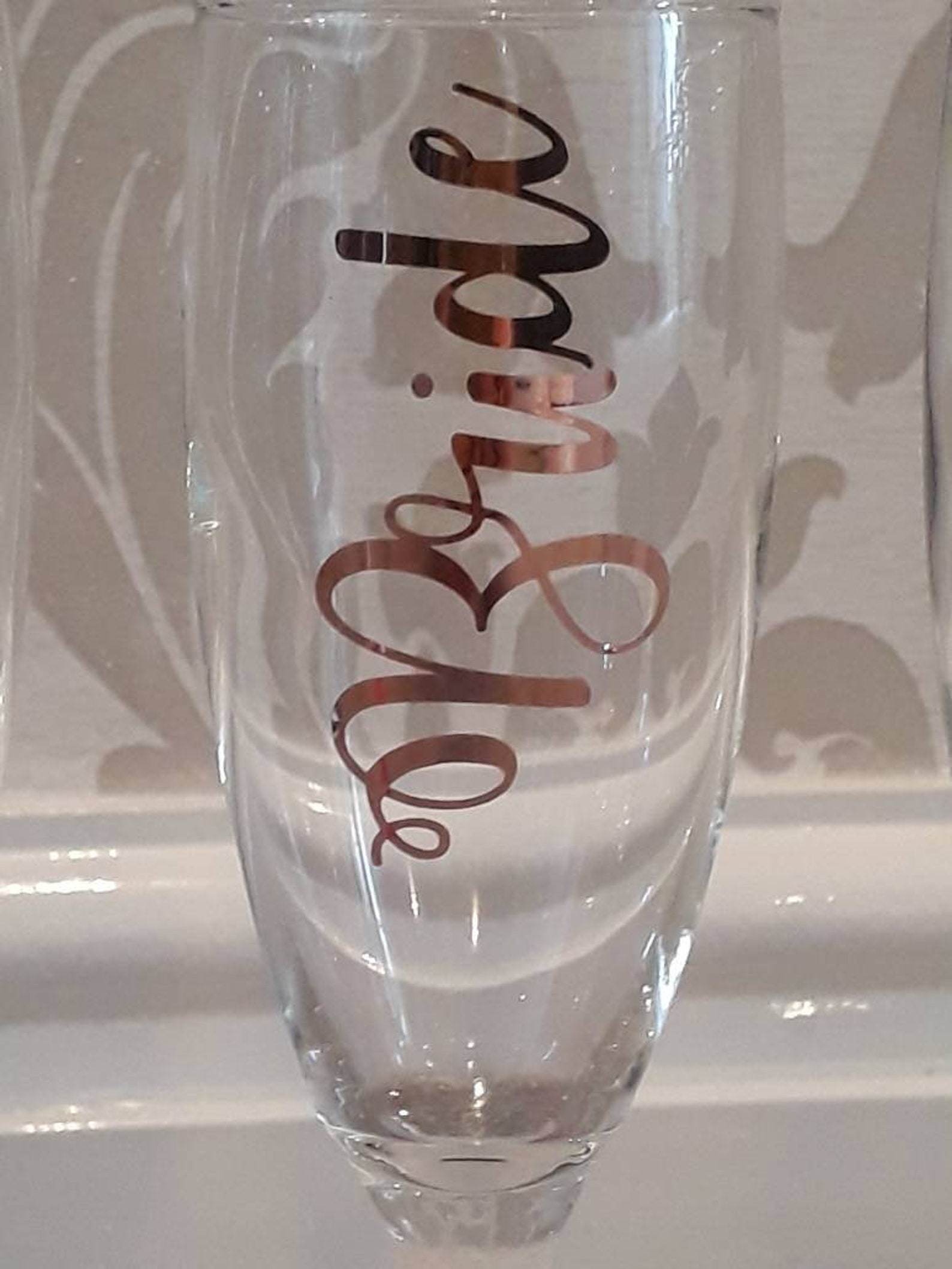 Stem Glittered Champagne Glasses Set of 6 - Etsy