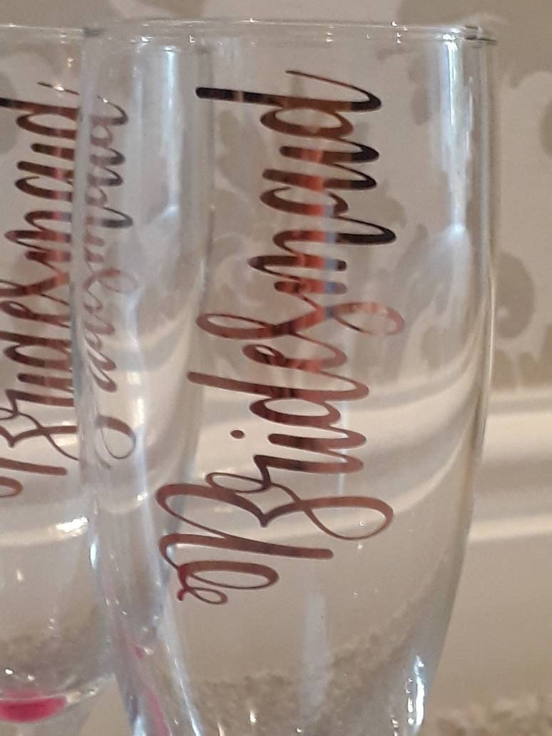 Stem Glittered Champagne Glasses Set of 6 | Etsy