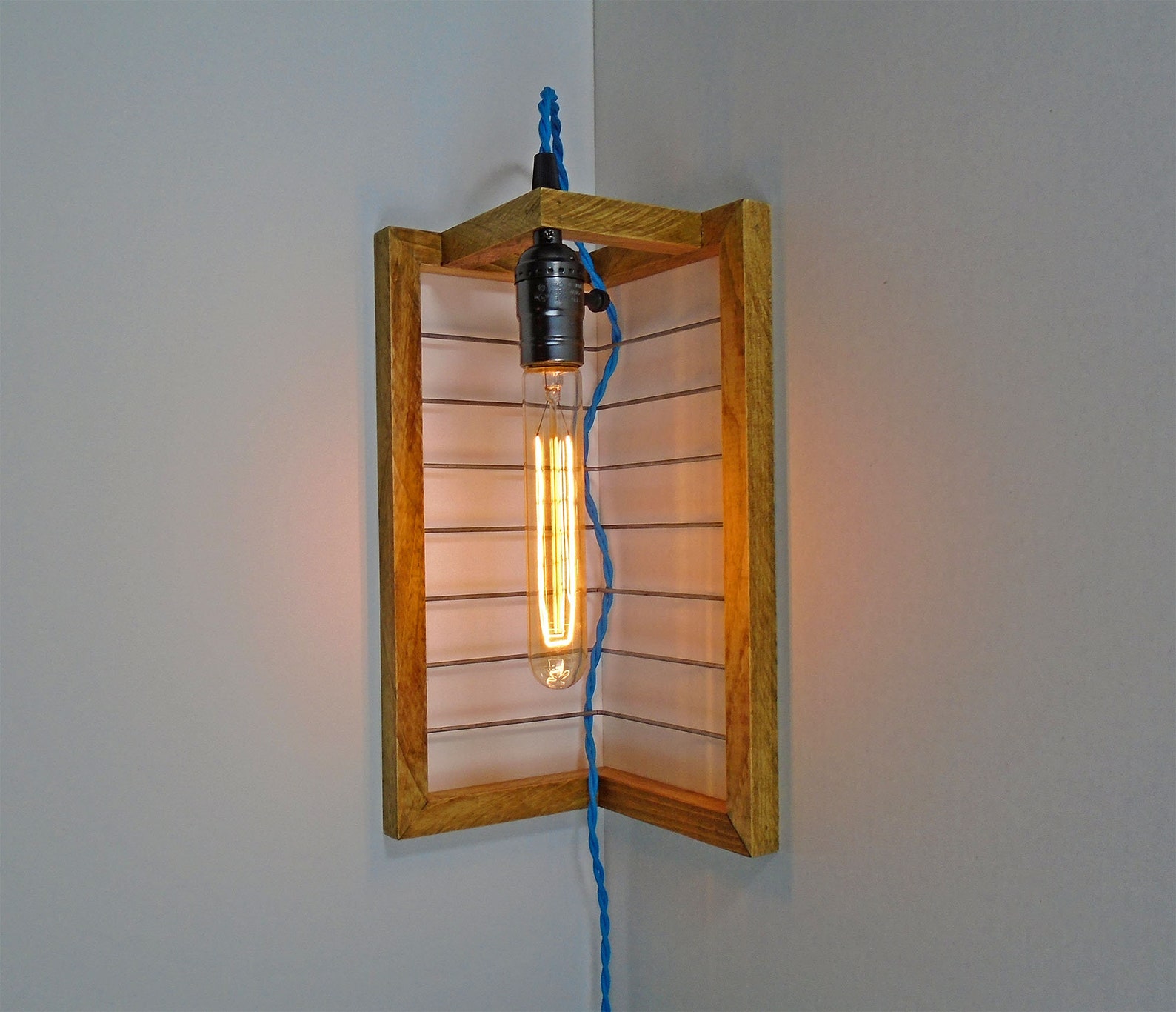 Edison Wall Lamp, Edison Sconce, Reclaimed Wood Edison Bulb Lamp With ...