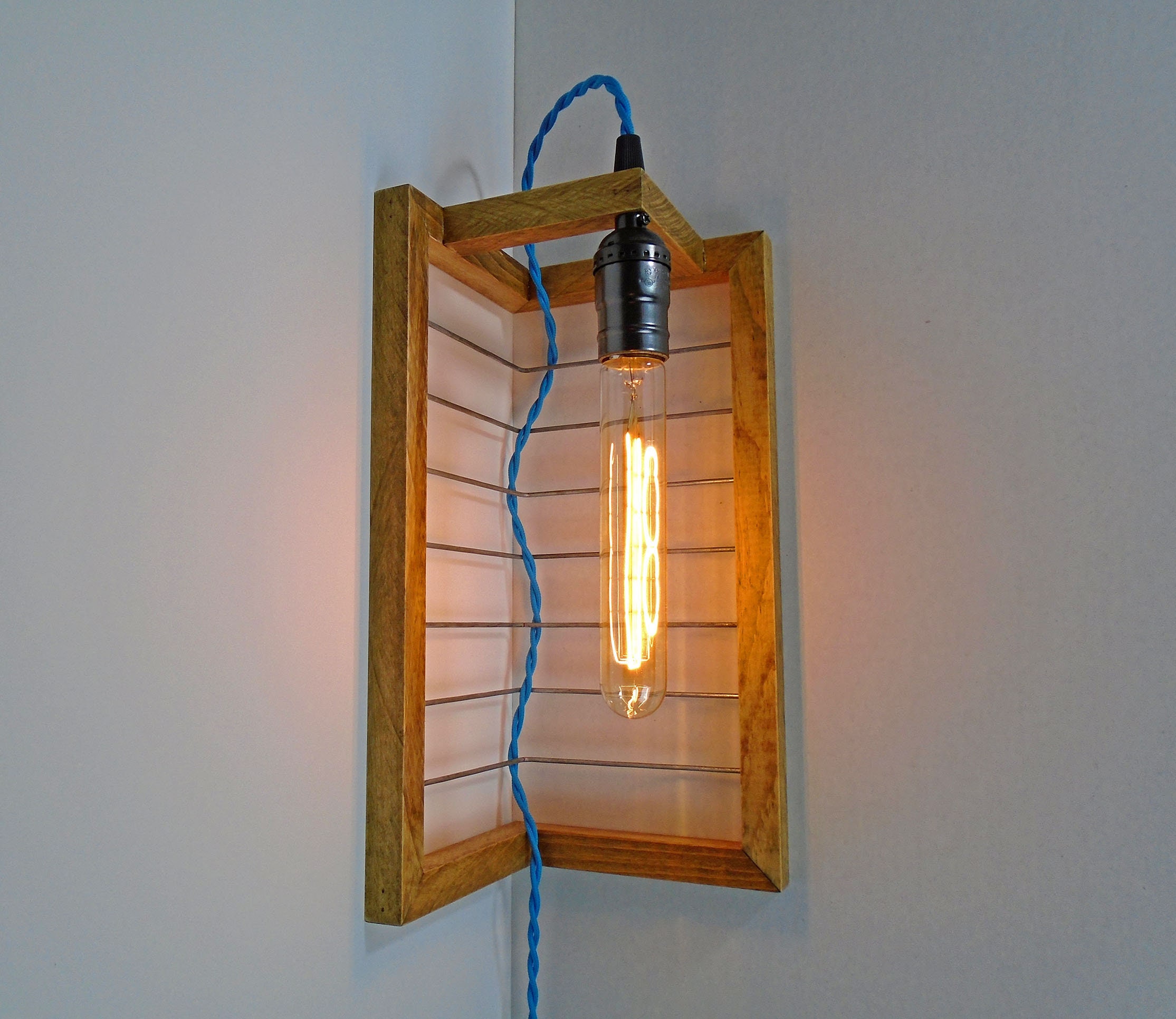 Edison Wall Lamp, Edison Sconce, Reclaimed Wood Edison Bulb Lamp With ...