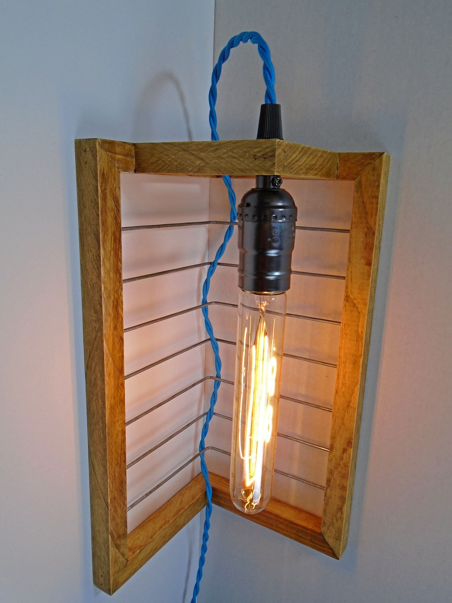 Edison Wall Lamp, Edison Sconce, Reclaimed Wood Edison Bulb Lamp With ...