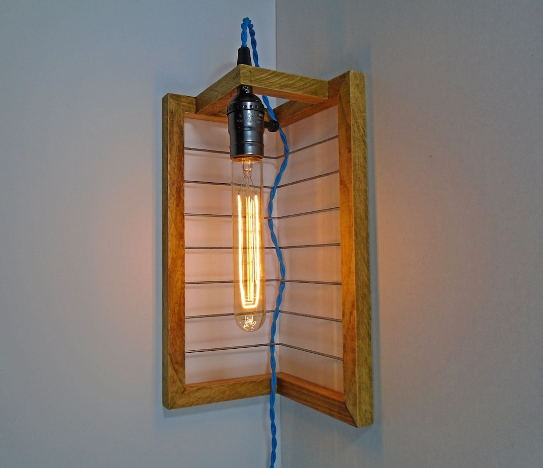 Edison Wall Lamp, Edison Sconce, Reclaimed Wood Edison Bulb Lamp With ...