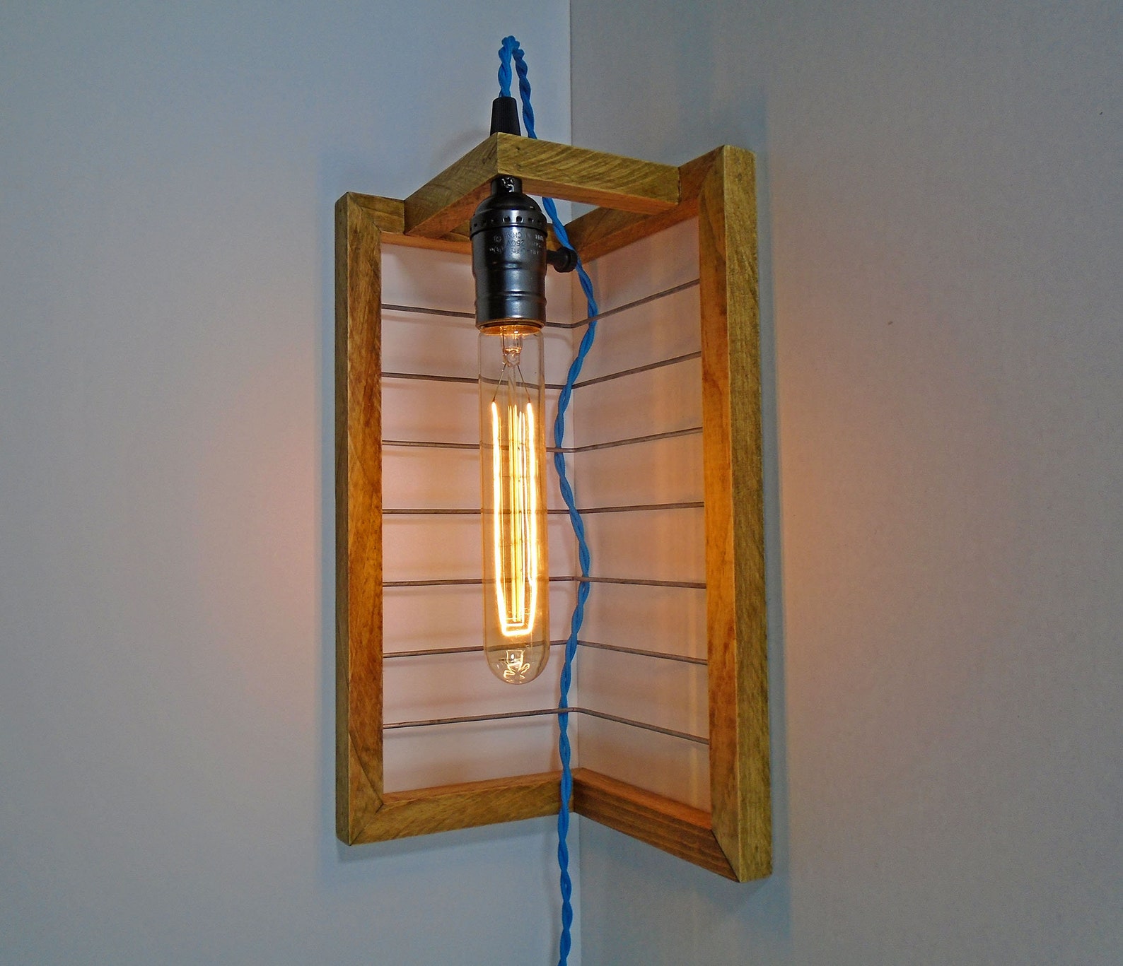 Edison Wall Lamp, Edison Sconce, Reclaimed Wood Edison Bulb Lamp With ...