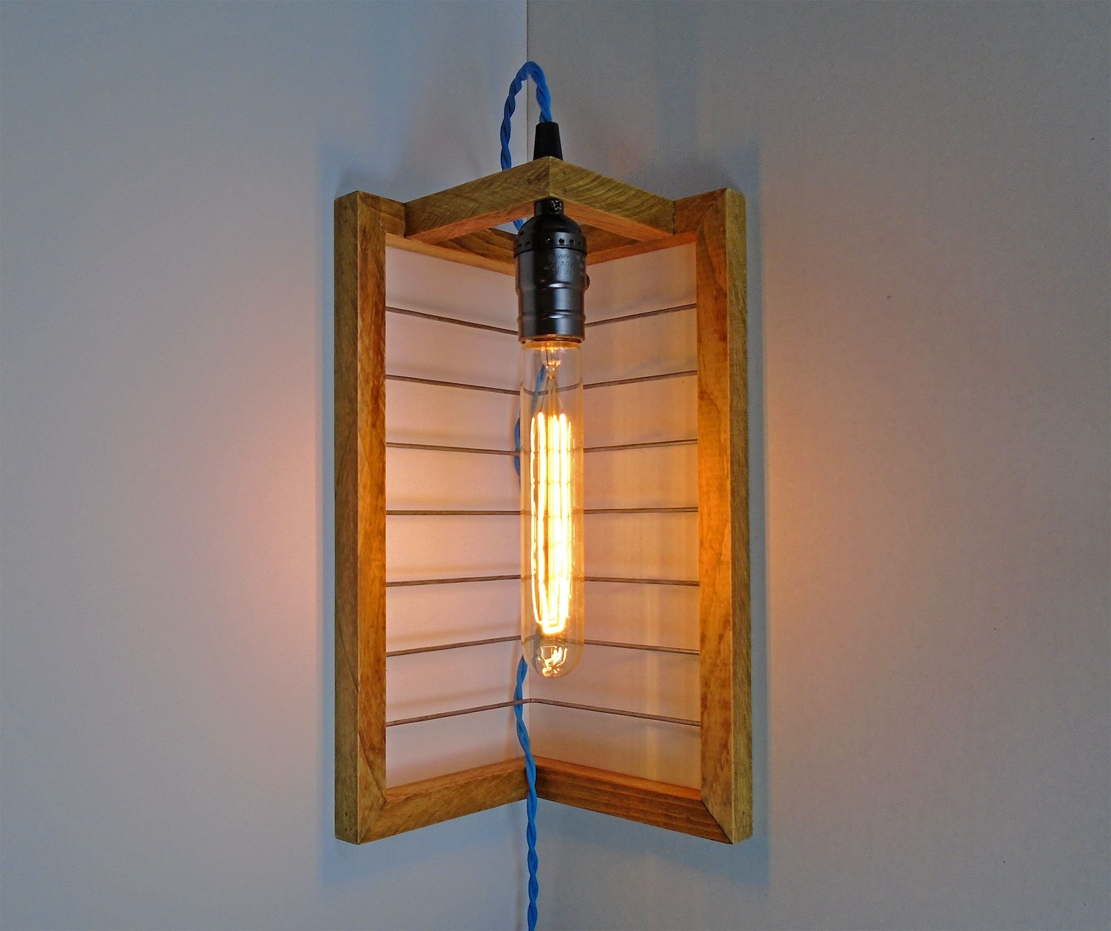 Edison Wall Lamp, Edison Sconce, Reclaimed Wood Edison Bulb Lamp With ...