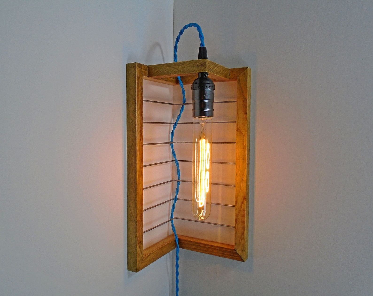 Edison Wall Lamp, Edison Sconce, Reclaimed Wood Edison Bulb Lamp With ...