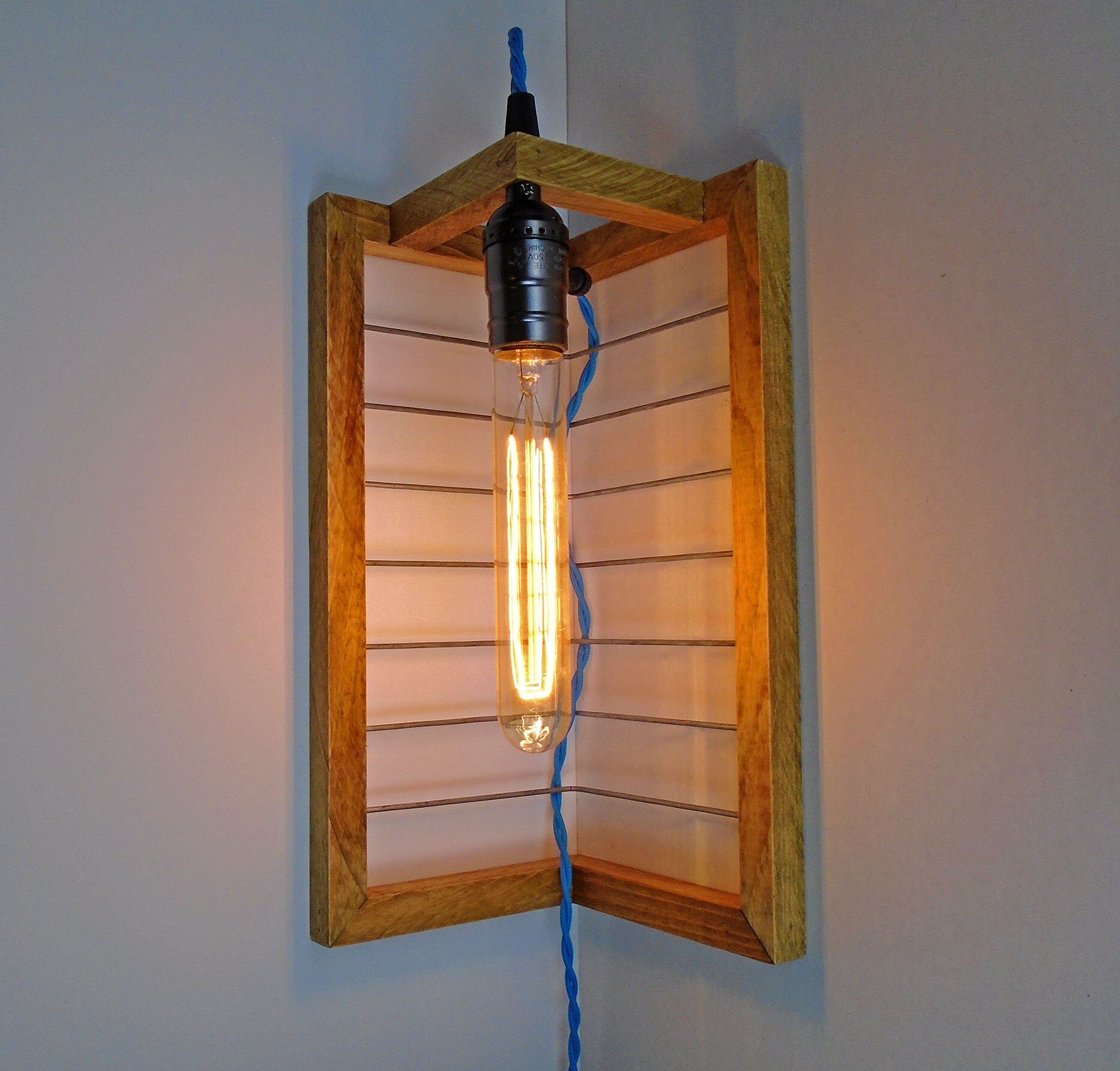 Edison Wall Lamp, Edison Sconce, Reclaimed Wood Edison Bulb Lamp With ...