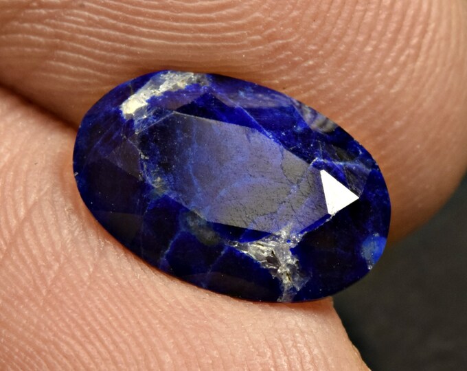 2.5 Carat Faceted Blue Lazurite Cut Gemstone From Badakhshan ...