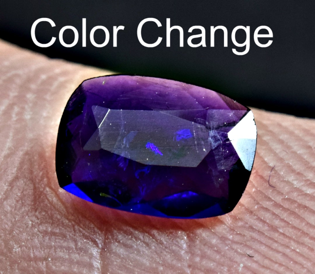 0.24 Carat Faceted Florescent Phosphorescent Sharp Color Change ...