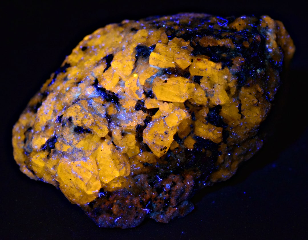 202 Gram Fluorescent Marialite Scapolite Crystal Specimen Combined With ...