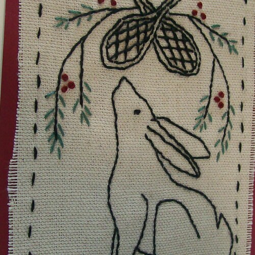 Snowshoe Hare Hand Embroidery Pattern PDF Christmas Card - Etsy