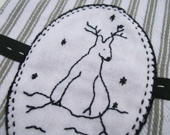 Floral Reindeer Hand Embroidery Pattern, Christmas Reindeer, Christmas ...