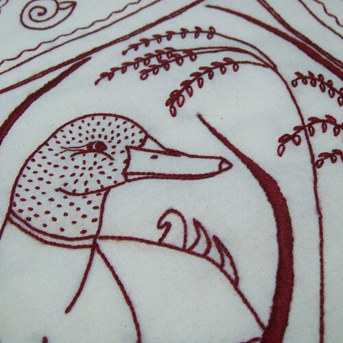 Mallard Duck Redwork Hand Embroidery Duck Pattern PDF Hand - Etsy