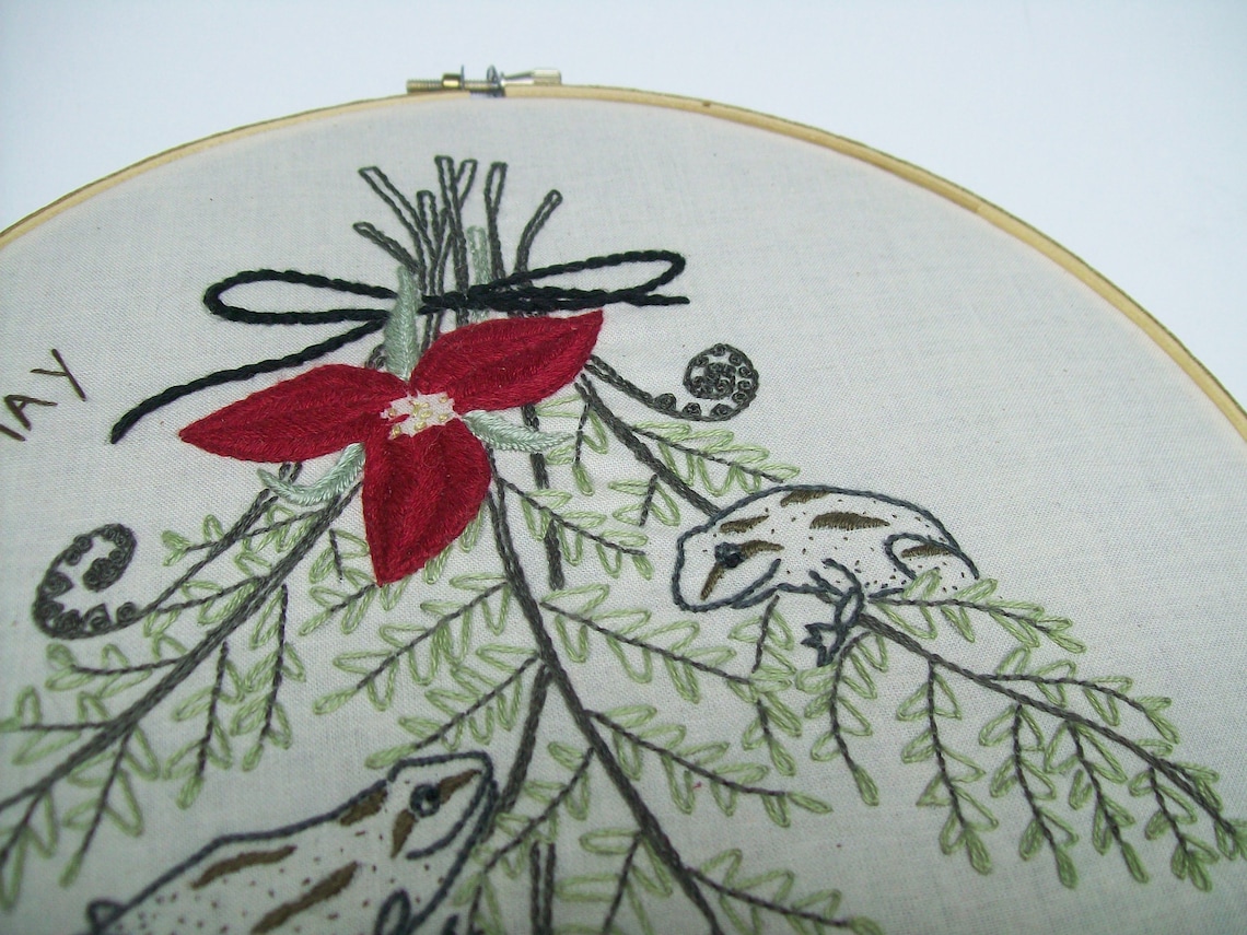 Hand Embroidery Frog Pattern, PDF Pattern for Embroidered Frogs and ...