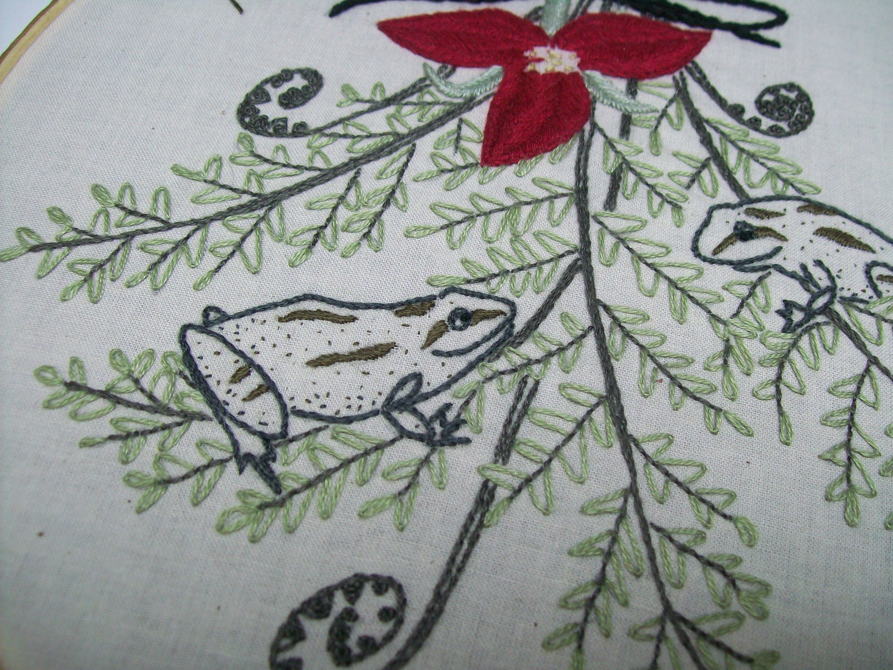 Hand Embroidery Frog Pattern, PDF Pattern for Embroidered Frogs and ...