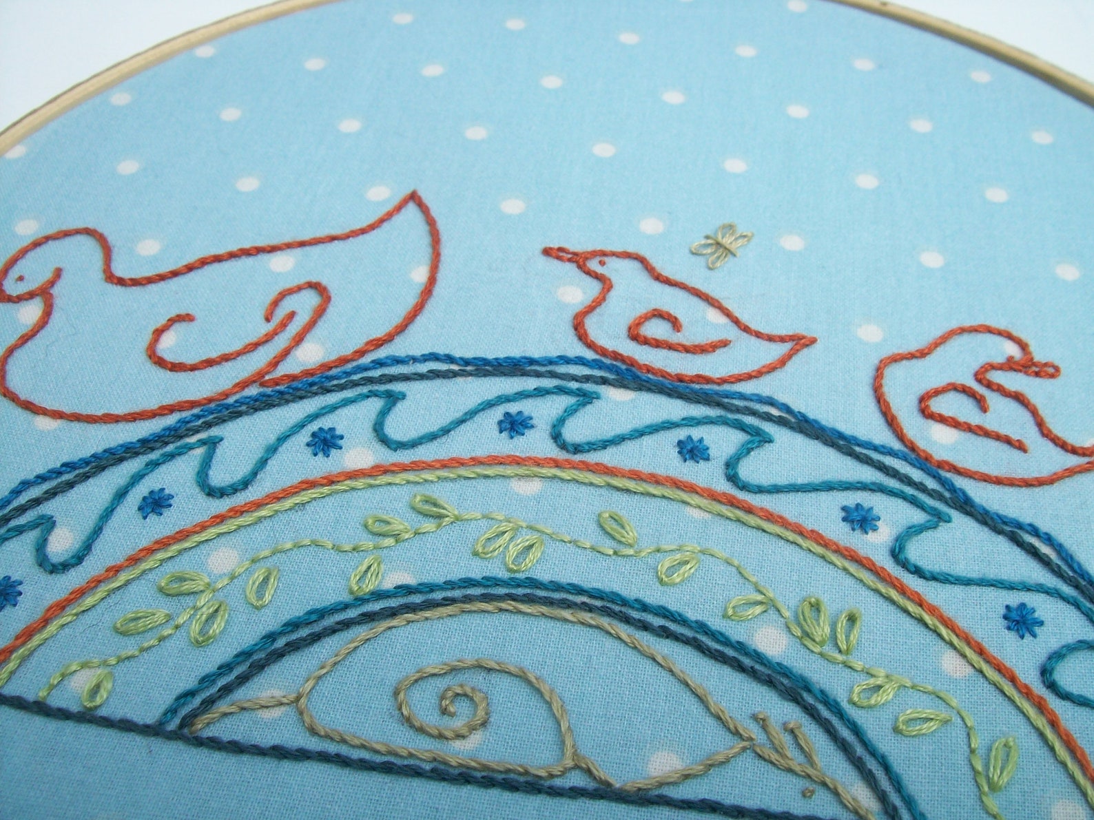 Simple Hand Embroidery Pattern, Duck Embroidery Pattern Download ...