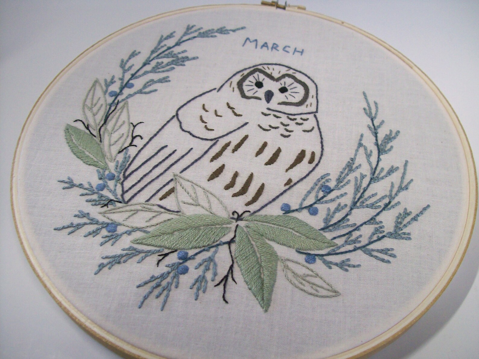 Owl Embroidery Pattern, PDF Owl Embroidery Pattern, A Wild Year of ...