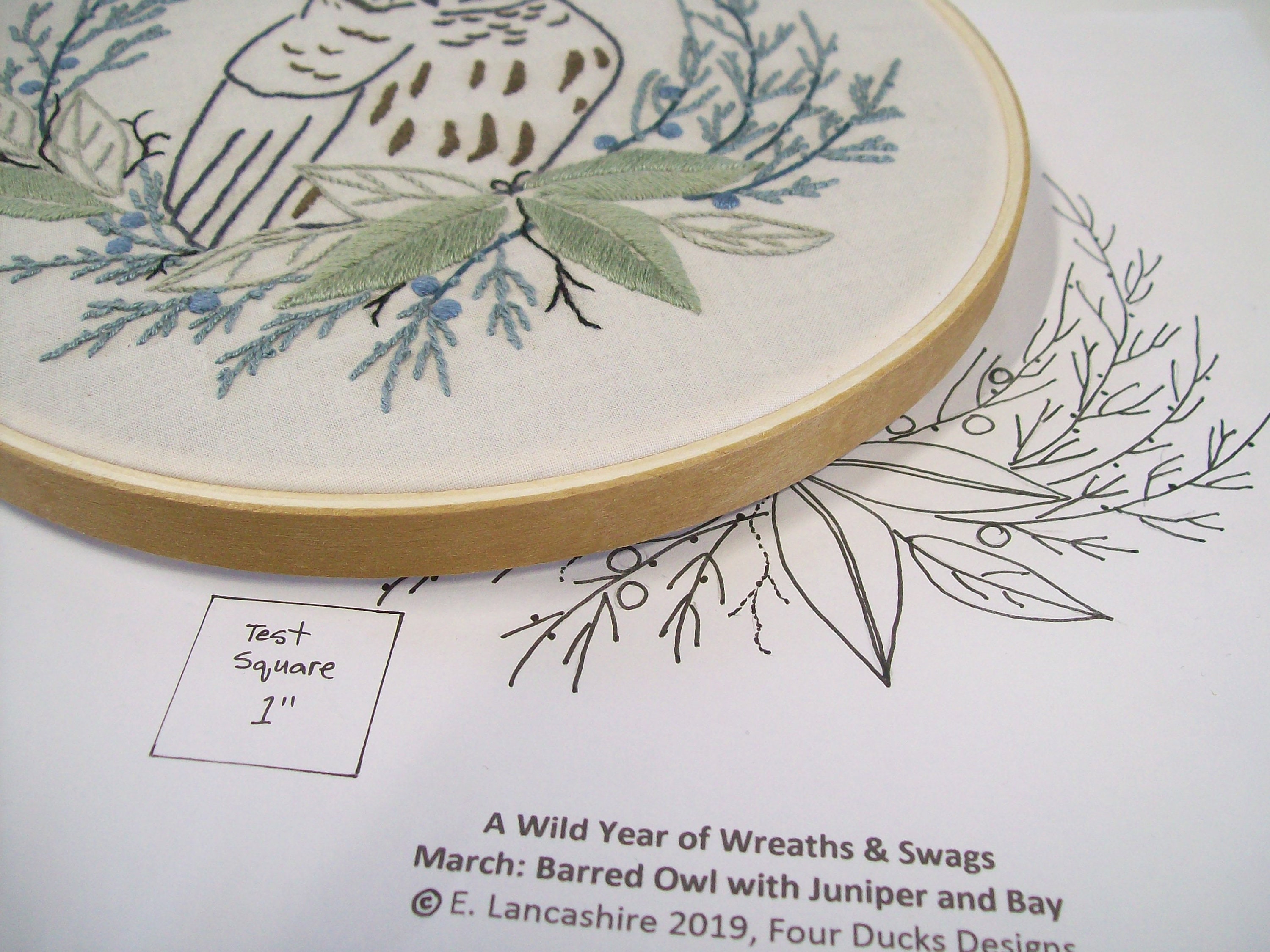 Owl Embroidery Pattern, PDF Owl Embroidery Pattern, A Wild Year of ...