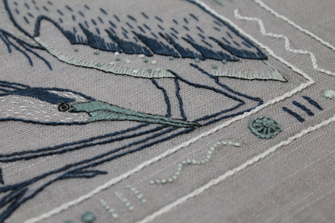 Heron Hand Embroidery Pattern, PDF Heron Embroidery Pattern ...