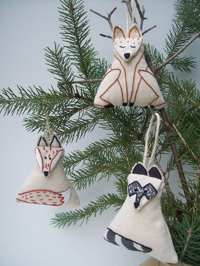 Embroidered Fox Ornament Pattern, Fox Hand Embroidery Pattern, PDF Fox ...