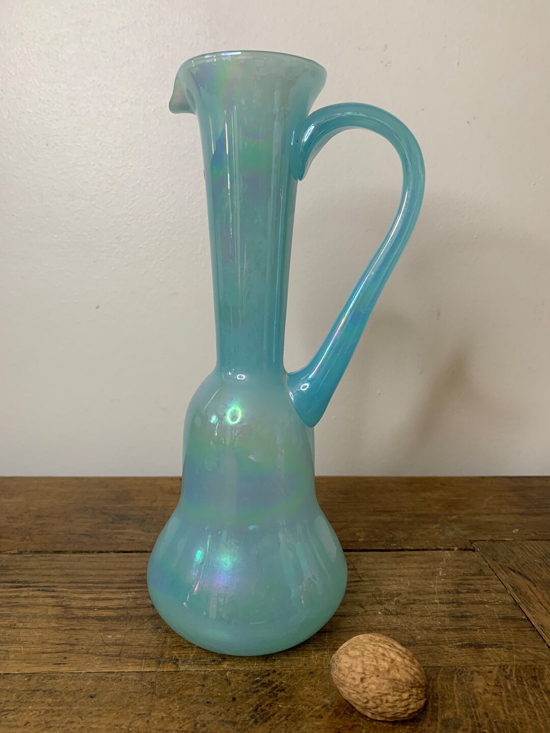 Petroleum Blue Opaline Vase - Etsy