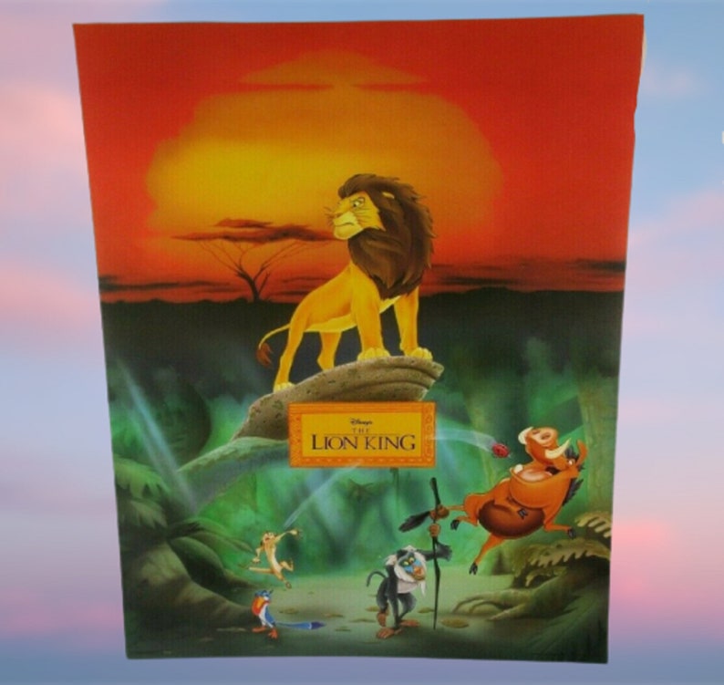 Disney Lion King Simba Timon Pumbaa Poster 20 X 16 - Etsy