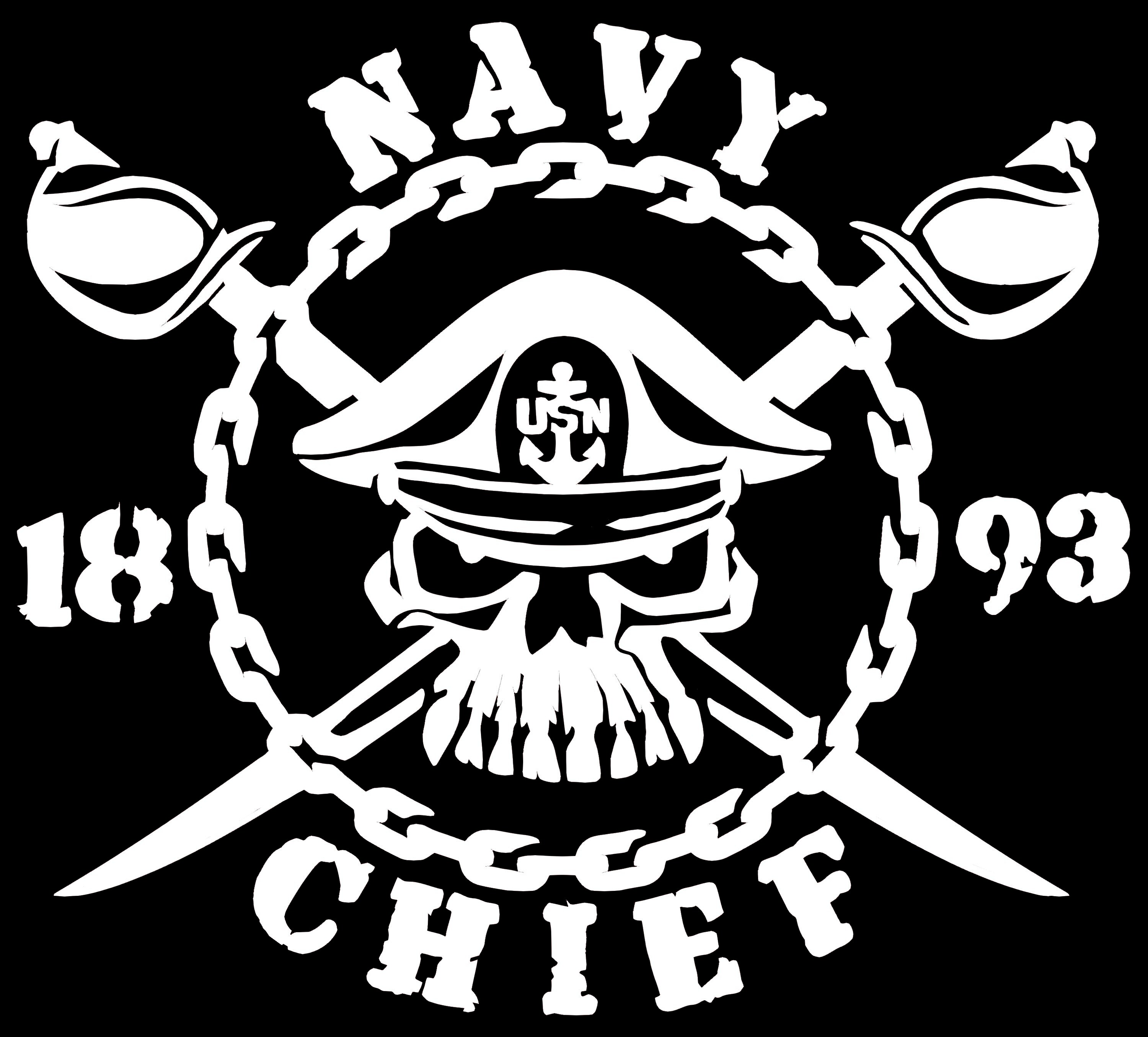 Navy Chief goat Crossbones swords skull Car Window Vinyl Decal | Etsy