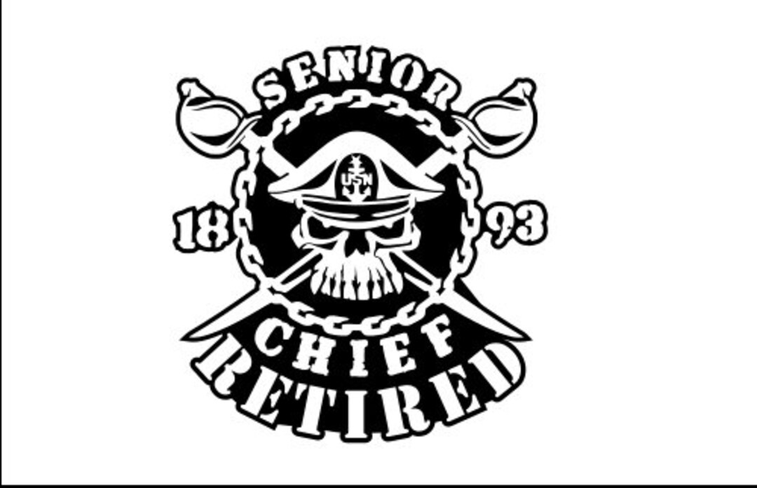 SVG Vector and PNG FILE Navy Senior Chief Retired Crossbones Cross Swords Skull - Etsy